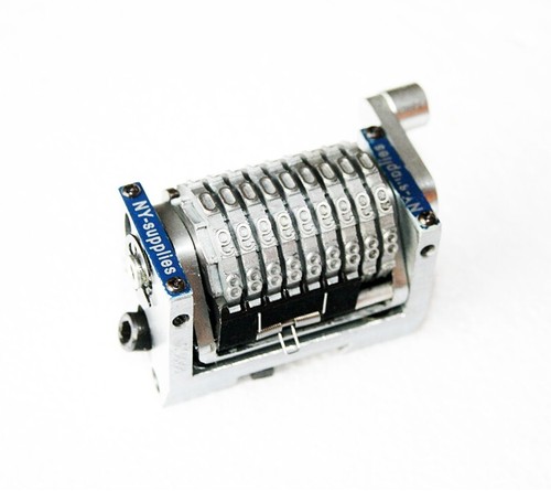 3/16" Numbering Machine Heidelberg MO Press, 9 Digit Straight, Backward ...