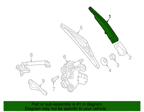 MERCEDES Mercedes-Benz OEM 2015 Gla250 Wiper-rear Window Arm 1568200044 ...