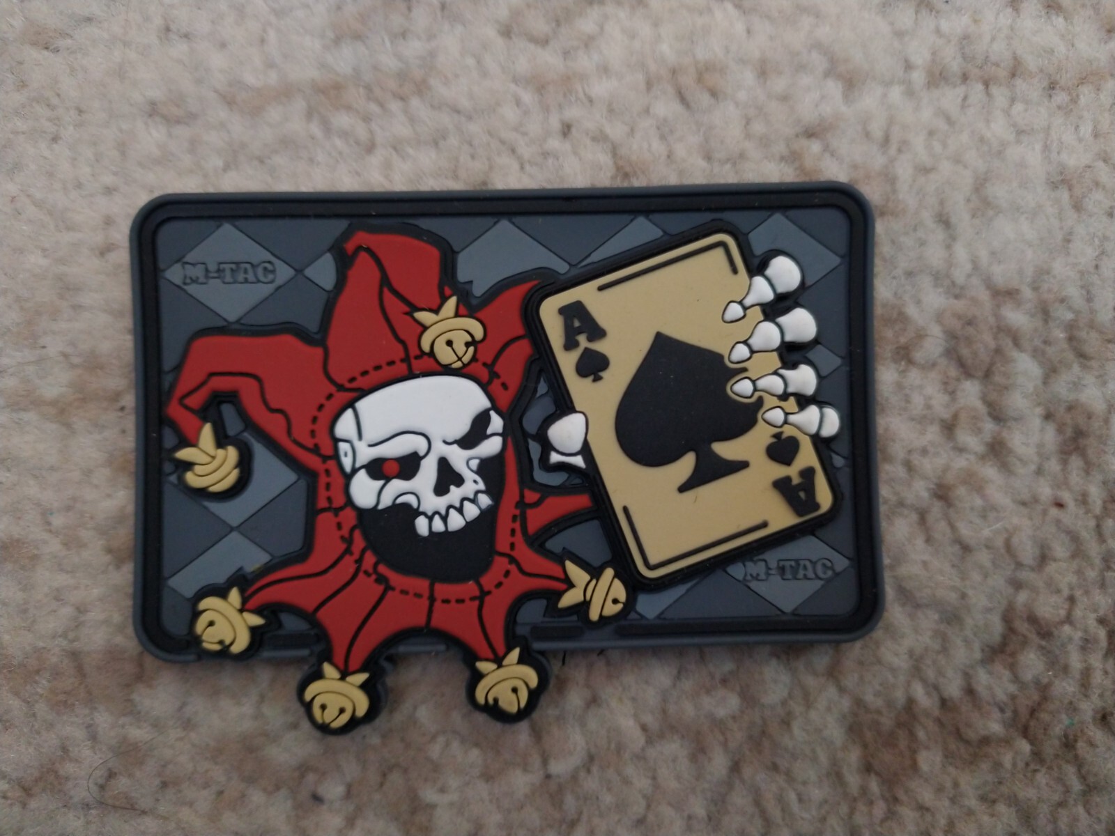 ACE Of Spades JOKER Skull CARD PVC 3D TACTICAL MORALE PATCH CHEVRON u ...