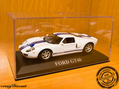 FORD GT40 GT-40 WHITE-DARKBLUE 1:43 MINT!! | eBay