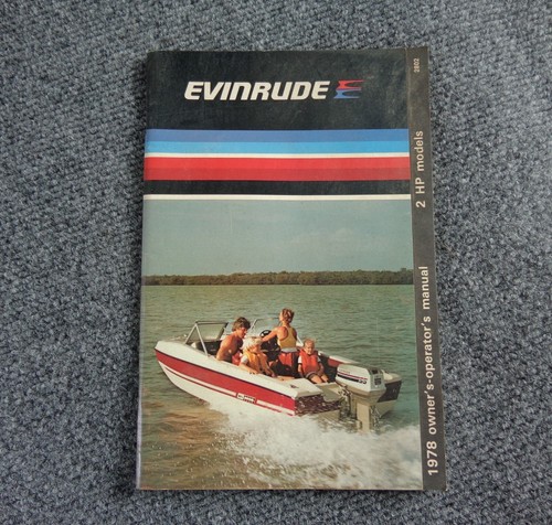Vintage Original 1978 Evinrude Owner's Manual 2 HP Models 2802 Outboard ...