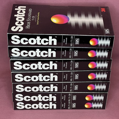New Sealed (7) Scotch 6hr HS T120 VHS Tapes Blank Videocassettes | eBay