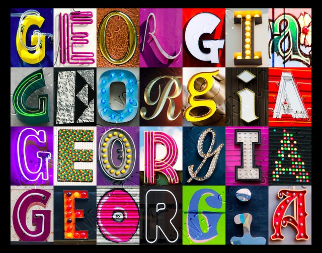 GEORGIA Name Poster featuring photos of actual sign letters | eBay