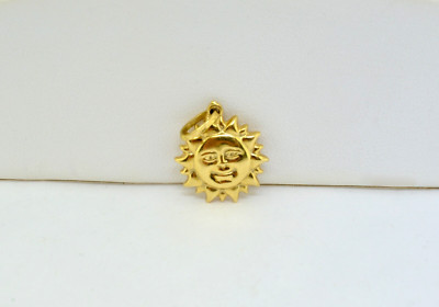 18K Yellow Gold Sun Charm | eBay