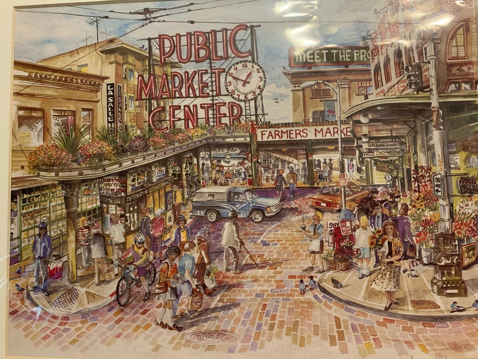 1996 #677/2000 Sarah Clementson Yaeger "SEATTLE PIKE PLACE MARKET ...