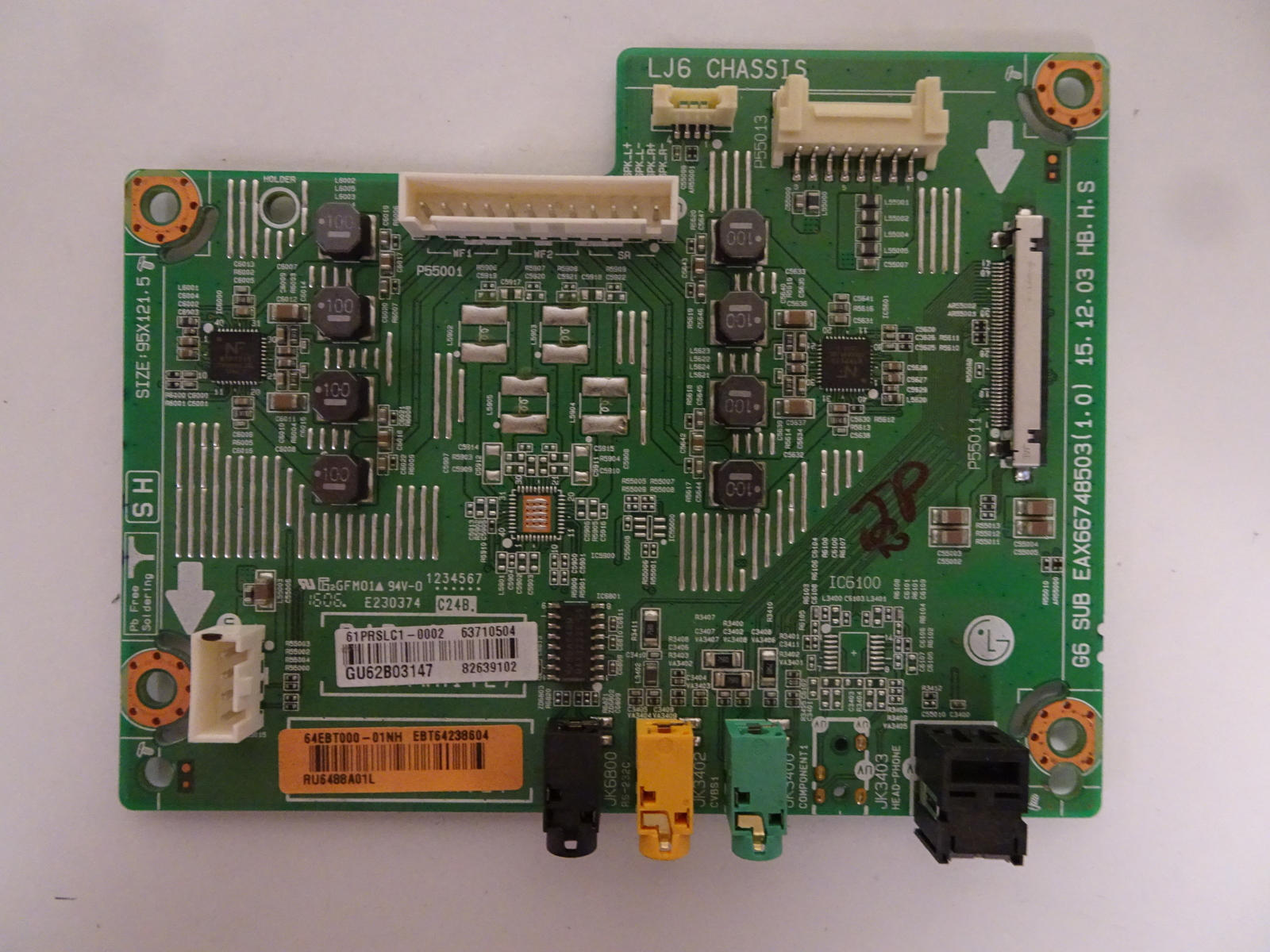 LG OLED65G6P-U PCB Assembly (LC650AQD(GJ)(P2), EBT64238604) EBR82639102 ...