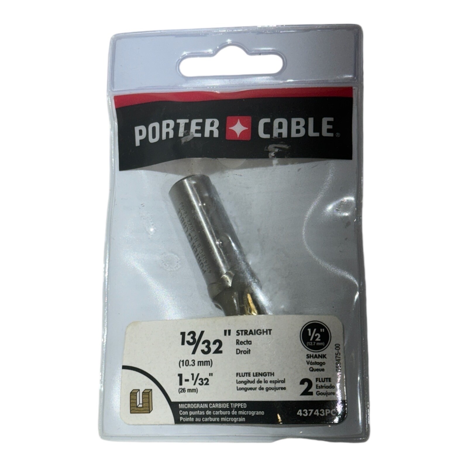 Porter Cable Router Bit 13/32" Straight Carbide Tipped 1-1/32" Flute ...