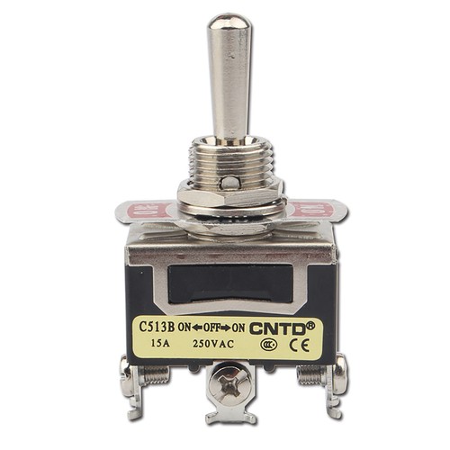 C513B Rocker Toggle Switch SPDT Maintained ON-OFF-ON 3 Pin 3 Position ...