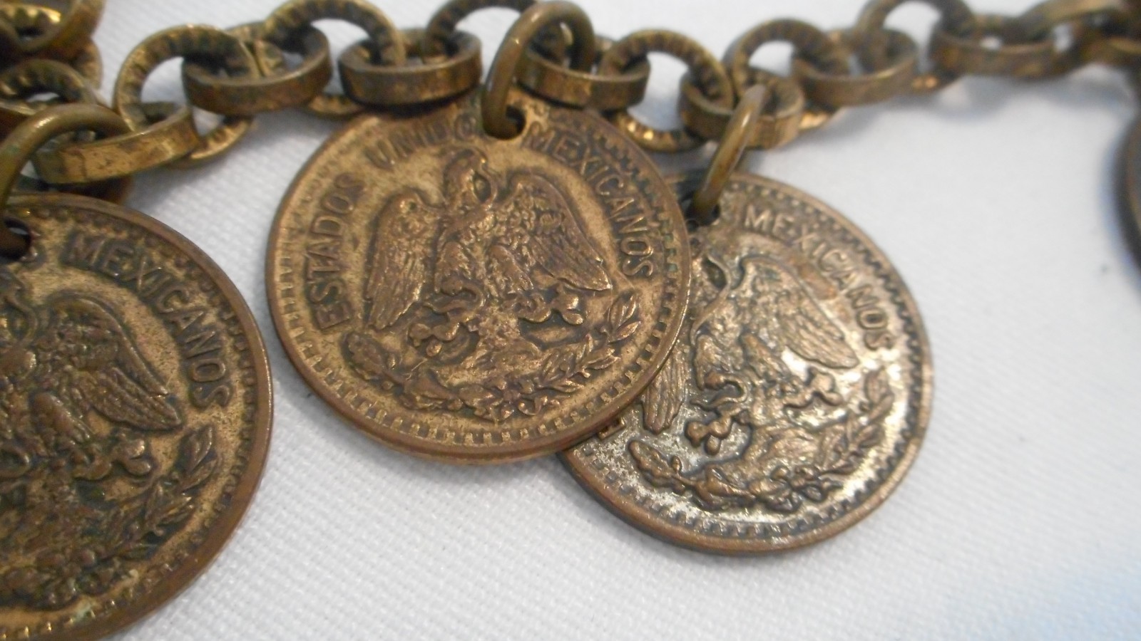 Monet Jewelers Coin piece necklace dangling Mexican M… - Gem