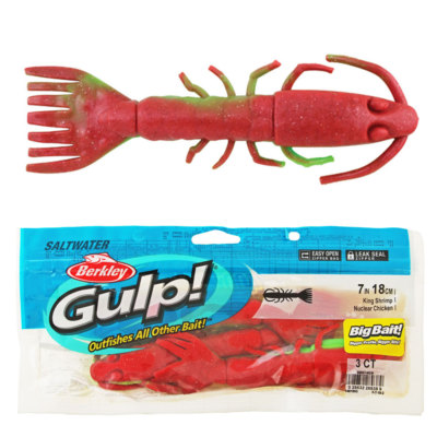 Berkley Gulp King Shrimp Soft Bait 18cm Qty 3 Nuclear Chicken | eBay ...