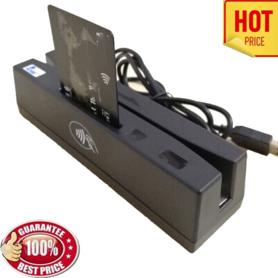 4-in-1 Multi Magnetic Card Reader EMV/ IC Chip/RFID/PSAM Reader Writer ...