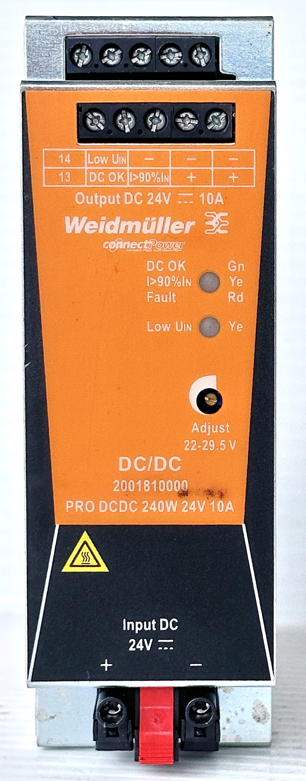 Weidmuller 2001810000 PRO DCDC 240W 24VDC in adj 24VDC out 10A Power ...