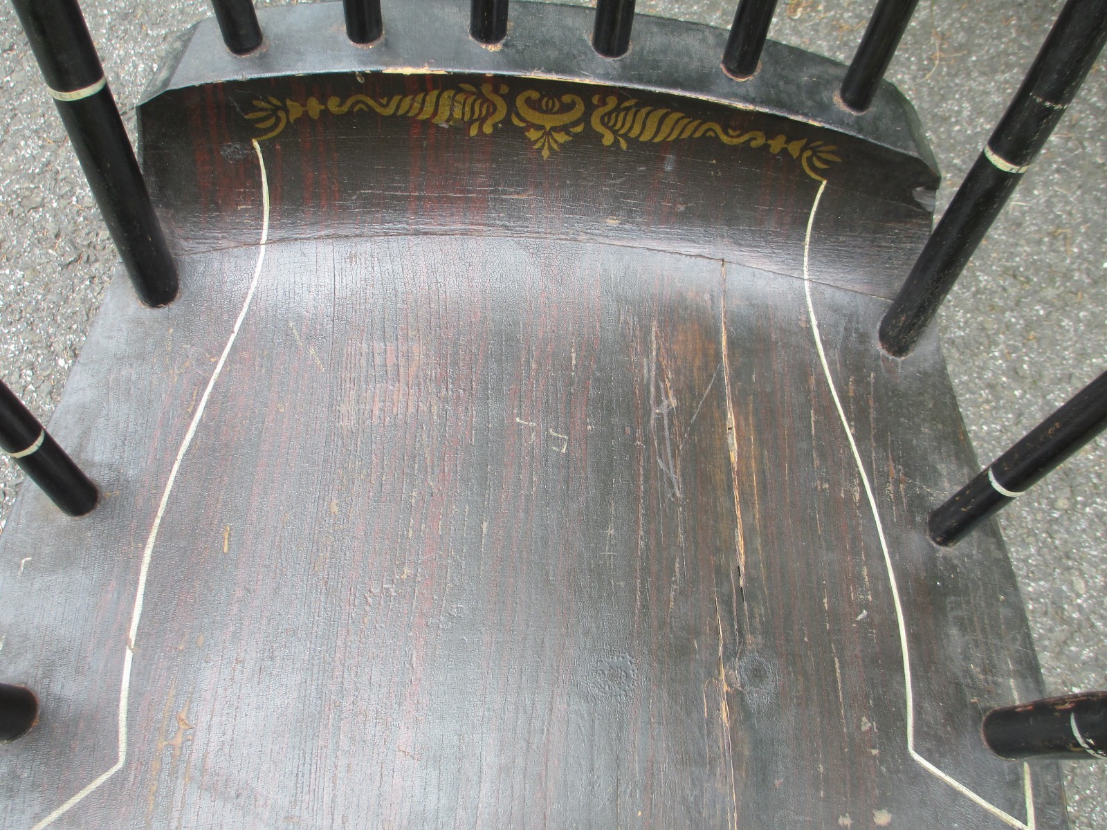 rocking chair SALEM / BOSTON ROCKER decorated stenciling DELIVERY ...