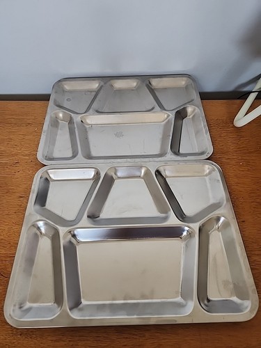 VINTAGE STAINLESS STEEL WWII ERA MILITARY MESS HALL TRAY FREE SHIPPING ...