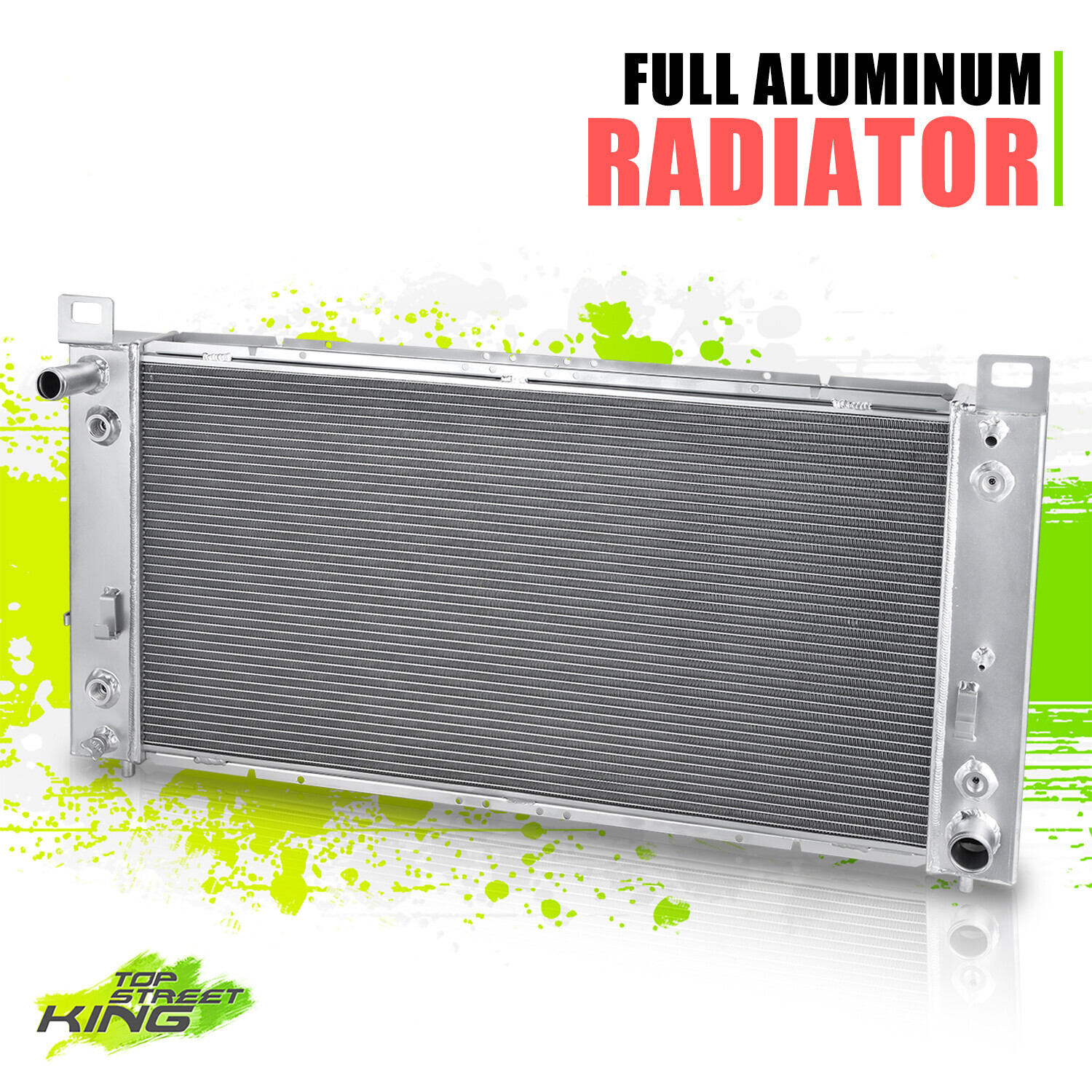 34" Aluminum Core 2-Row Cooling Radiator for Silverado Sierra 1500-3500 ...