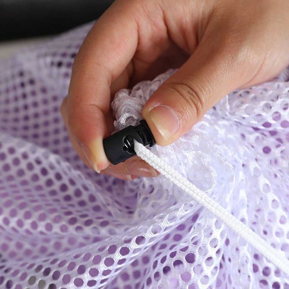 2/4pcs Drawstring Mesh Washing Bags Nylon Laundry Organizer Mesh Bag ...