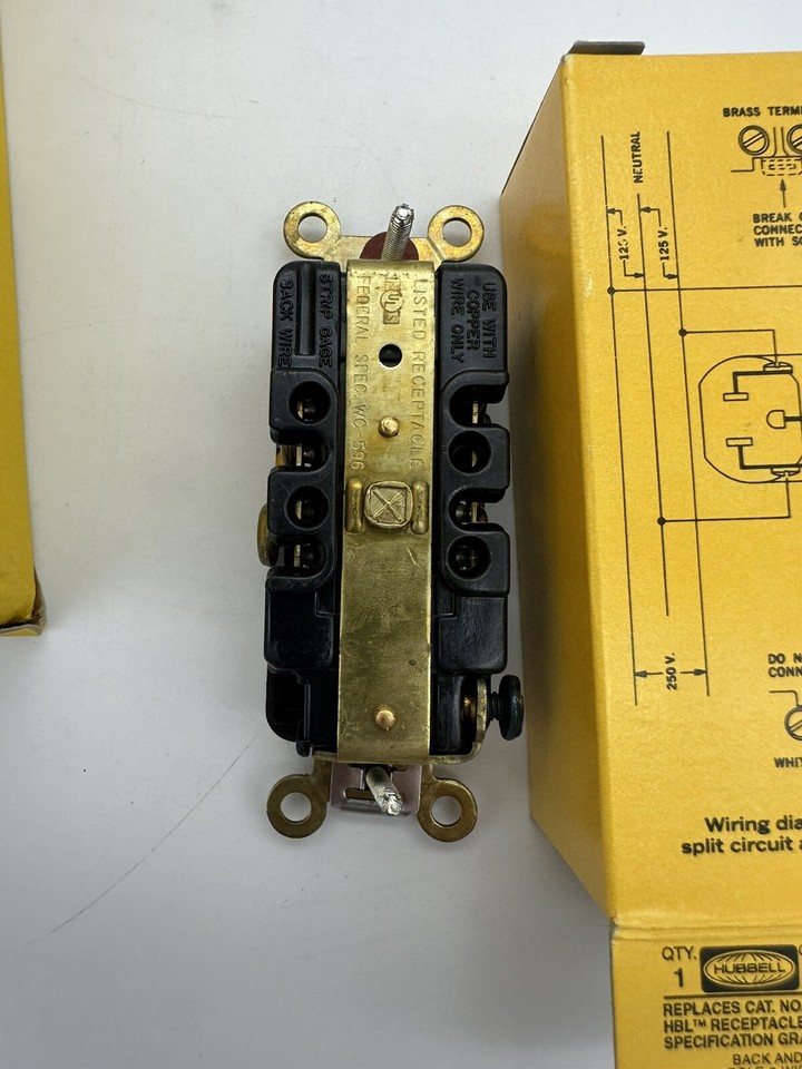 Box Of 10 Hubbell HBL5252 Receptacles | eBay