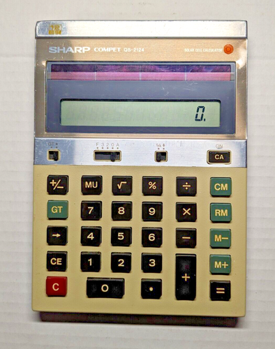 Sharp Compet QS-2124 Solar Cell Calculator Vintage | eBay