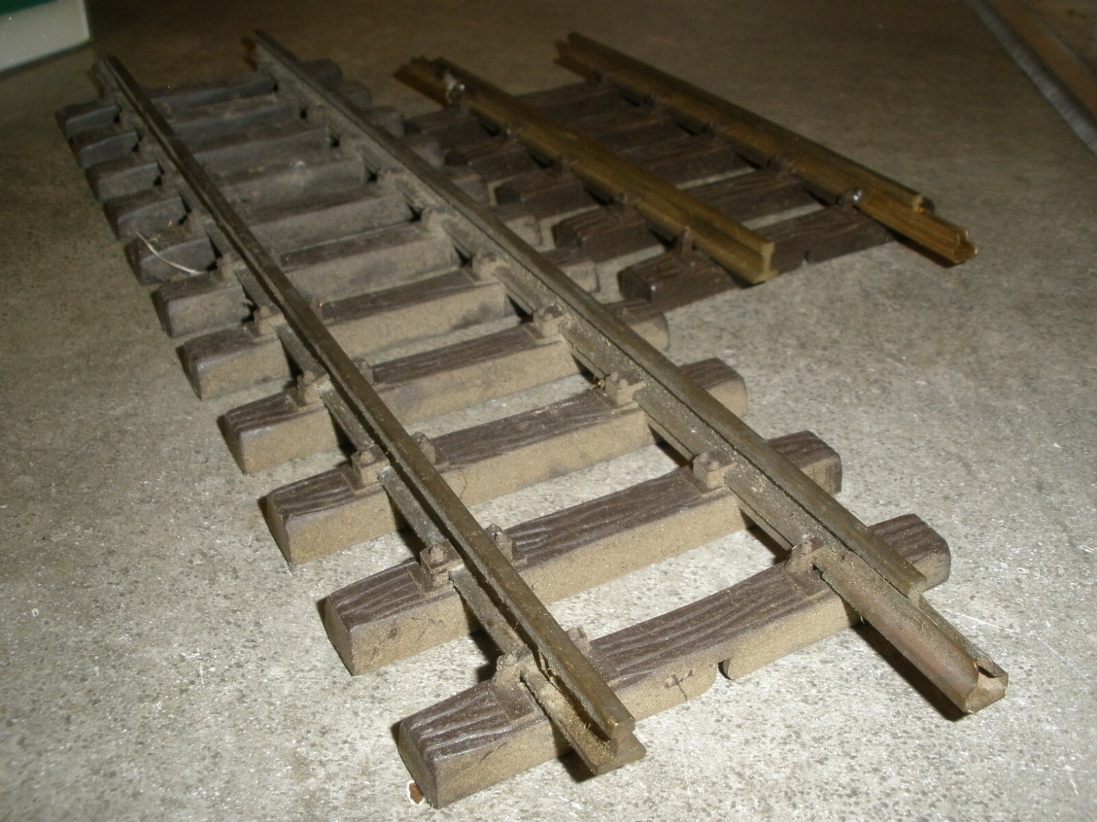 LEHMANN LGB G Scale Brass Train Track 1 long straight & 1 short ...
