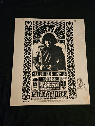 GRATEFUL DEAD TEST PRINT BG 32 GRAHAM GARCIA SIGNED AUTOGRAPHED CONCERT ...