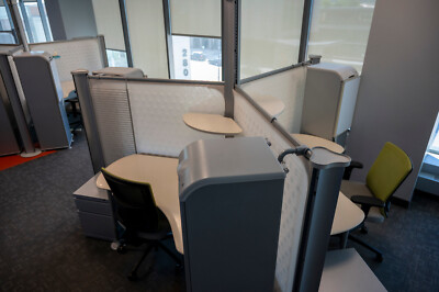 Herman Miller Resolve Workstations eachwith shelf, locker, filing ...