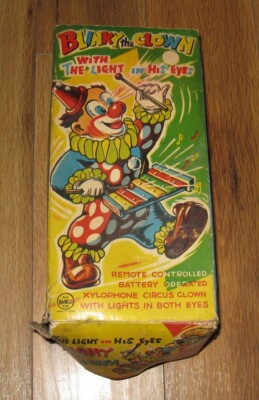 ***EMPTY BOX ONLY*** Blinky The Clown Battery Operated Tin Japan Toy ...