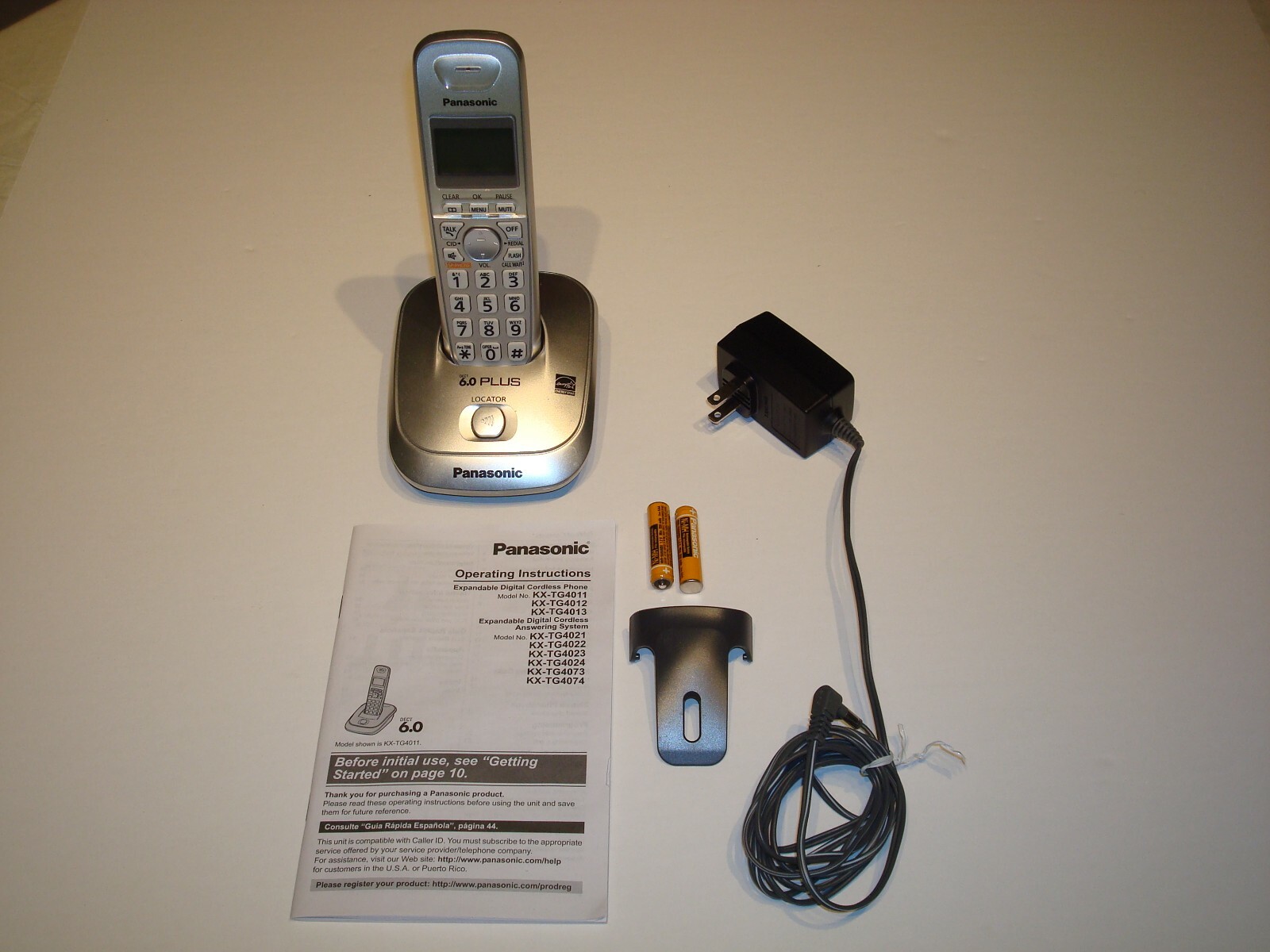Panasonic Dect 6.0 Plus KX-TG4011 Digital Cordless Phone 777782018508 ...