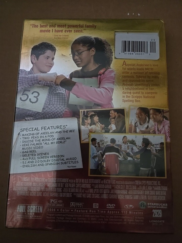 Akeelah and the Bee DVD 2006 Full Screen Edition RATED PG 112 Minutes ...
