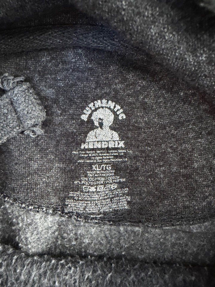 Authentic Hendrix Jimmy Hendrix Hooded Sweatshirt Sz XL Gray Purple ...