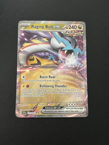 Pokémon TCG Temporal Forces Raging Bolt ex 123/162 Holo Rare Card NM | eBay