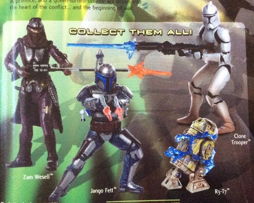 Star Wars Sneak Preview Jango Fett Zam Wesell Clone Trooper R3-T7 | eBay Australia