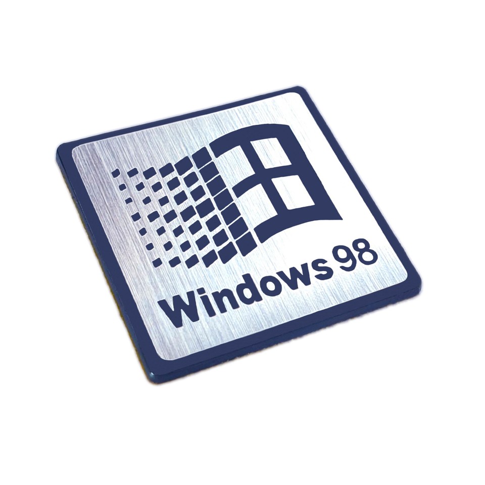 Retro Windows 98 Sticker Set - Case Badge Decal - Two Pieces | eBay