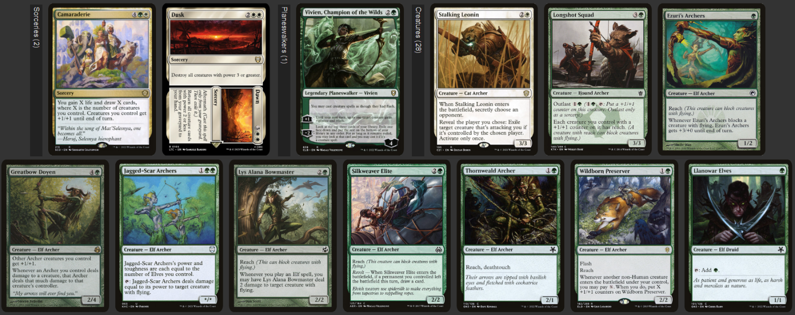 Ohabi Caleria MTG EDH Custom Commander Deck, Deathtouch Archers! | eBay