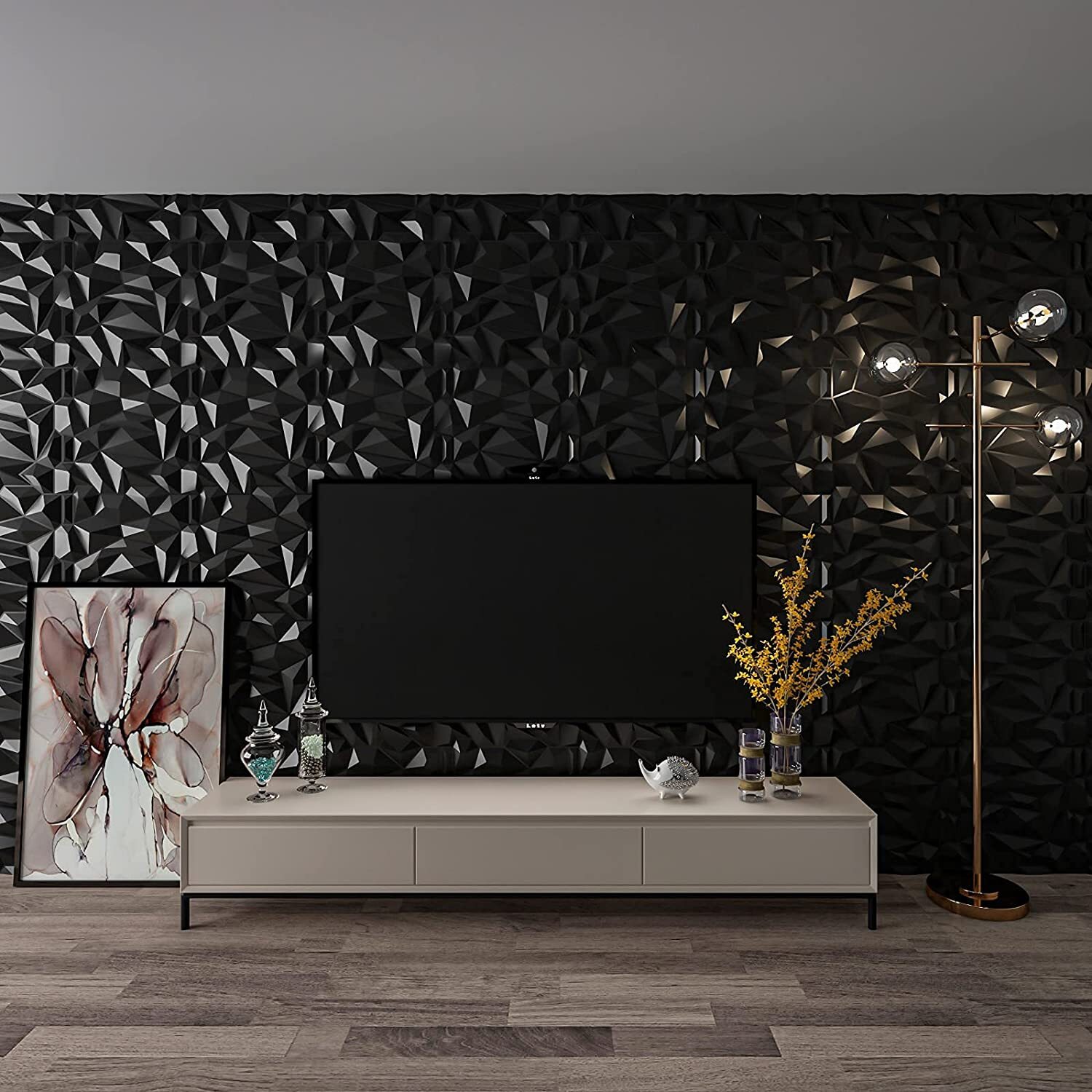 Art3d PVC 3D Diamond Wall Panel Jagged Matching for Residential ...