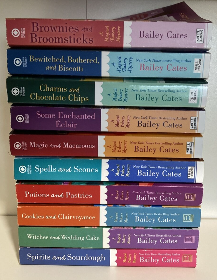 BAILEY CATES lot of 10 PBs MAGICAL BAKERY Cozy Mystery Series 1-10 ...