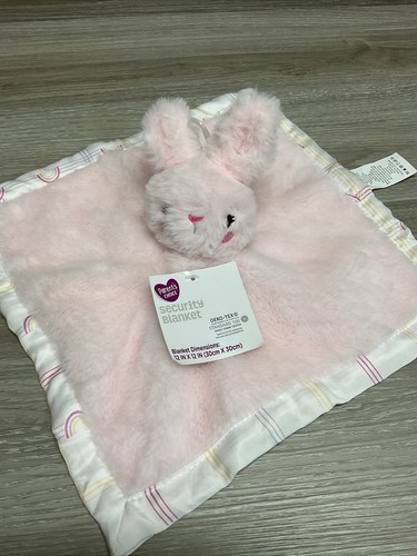 NEW Parents Choice Pink Bunny Rabbit Security Blanket Lovey Plush Nunu ...