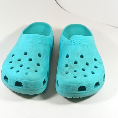 Crocs Teal Aqua Blue Slip-On Casual Clogs Gardening Shoes Wms Size 8 ...