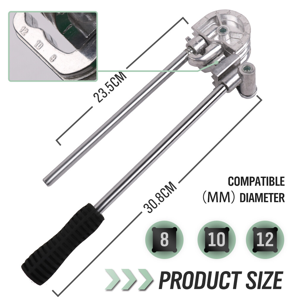 180 Degrees Tube Pipe Bender Plumbing Gas Copper 8/10/12mm Brass ...