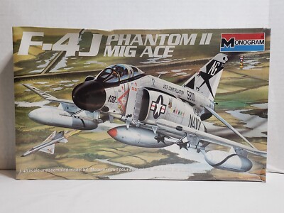 Vintage Monogram F-4J Phantom II Mig Ace 1/48 Kit #5813 Unassembled ...