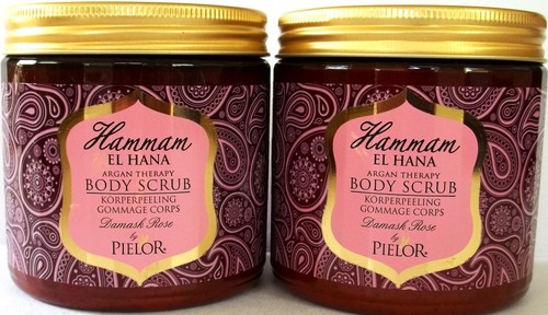 HAMMAM EL HANA Body Scrub, DAMASK ROSE by Pielor, 16.9 oz/500 mL, NEW ...