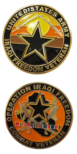 US Army Operation Iraqi Freedom Combat Veteran Challenge Coin by EAGLE ...
