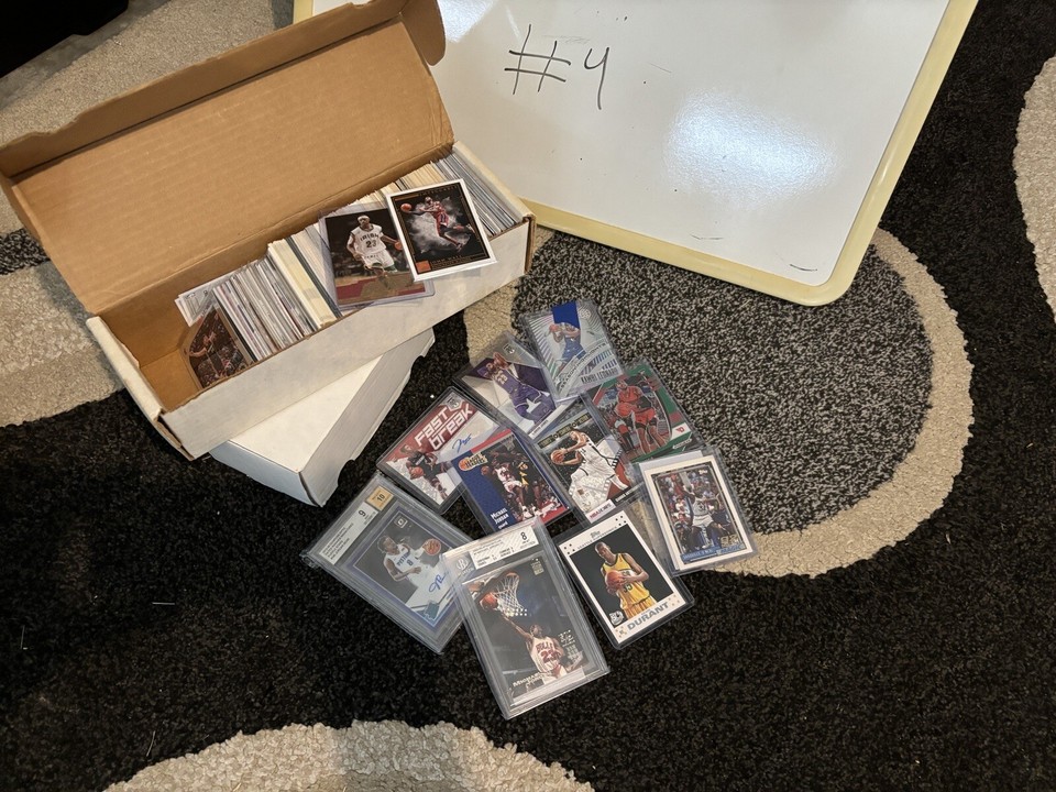 Huge sports card collection lot 10k value Jordan, Lebron, Auto, Graded ...