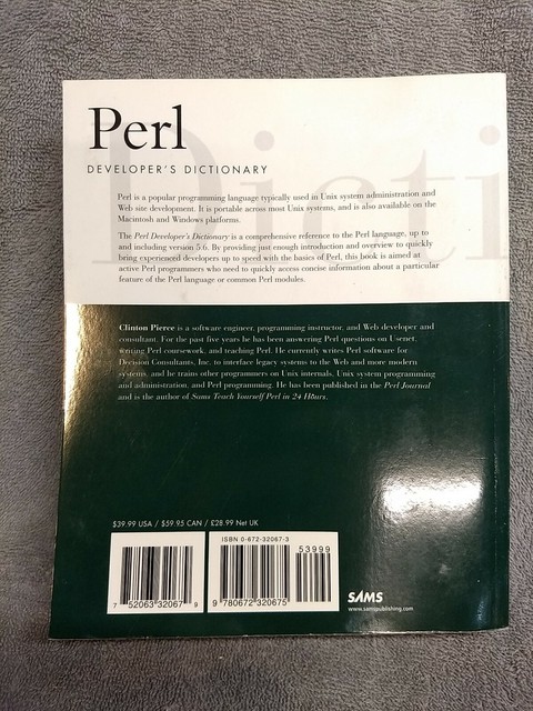 Developer's Library: Perl Developer's Dictionary by Clinton Pierce ...