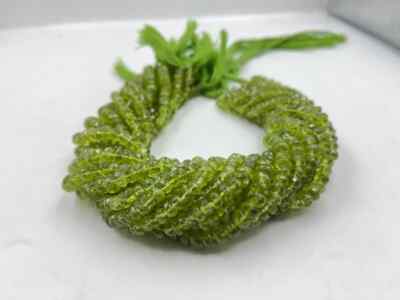 Natural Peridot Faceted Rondelle Beads 5-6mm Peridot Beads 13 Inch ...