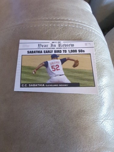 2008 Topps Year in Review Cleveland Indians Baseball Card #YR51 C.C ...