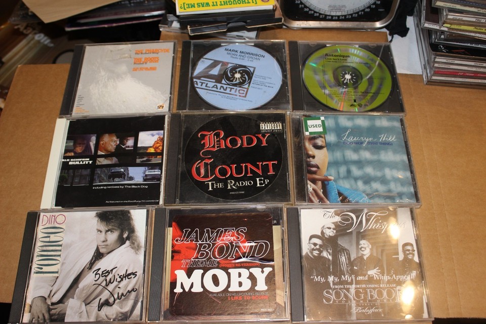 Lot of 74 hip hop/dance CD singles most promos w/art Moby Rakim ...