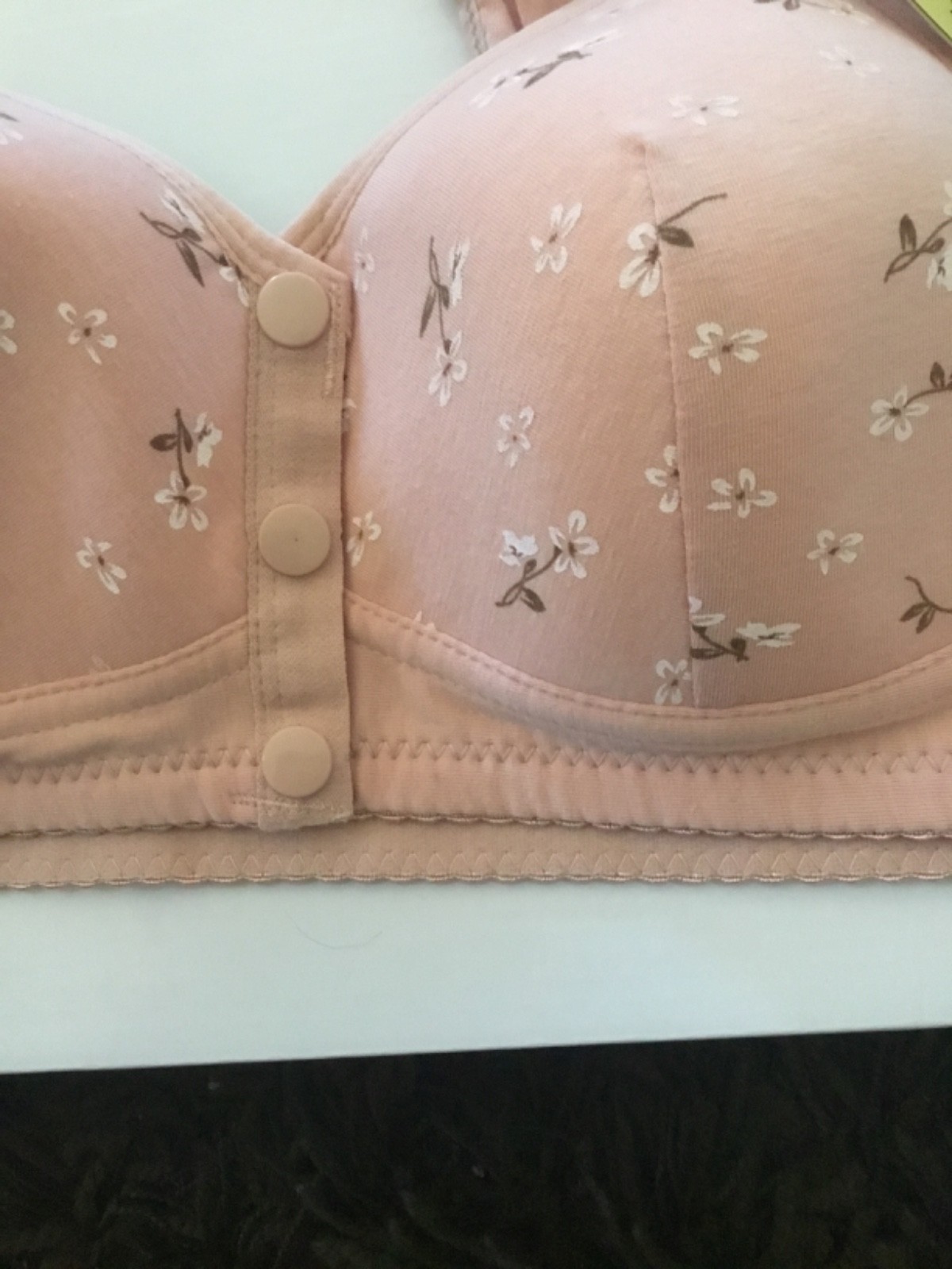 Front Closure Breathable Bra ~ For Seniors Wirefree ~ pretty floral ...