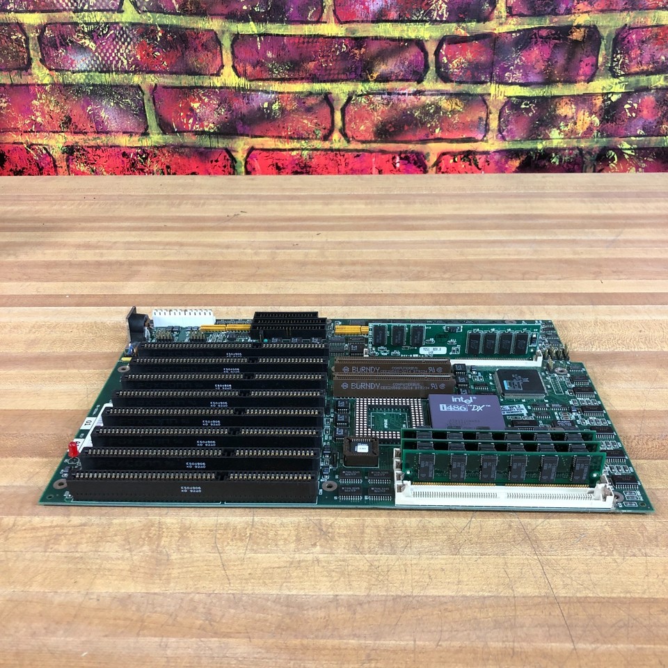 Vintage Socket 486 AT Motherboard 486DX 33MHz w/Full RAM TESTED - ISA ...