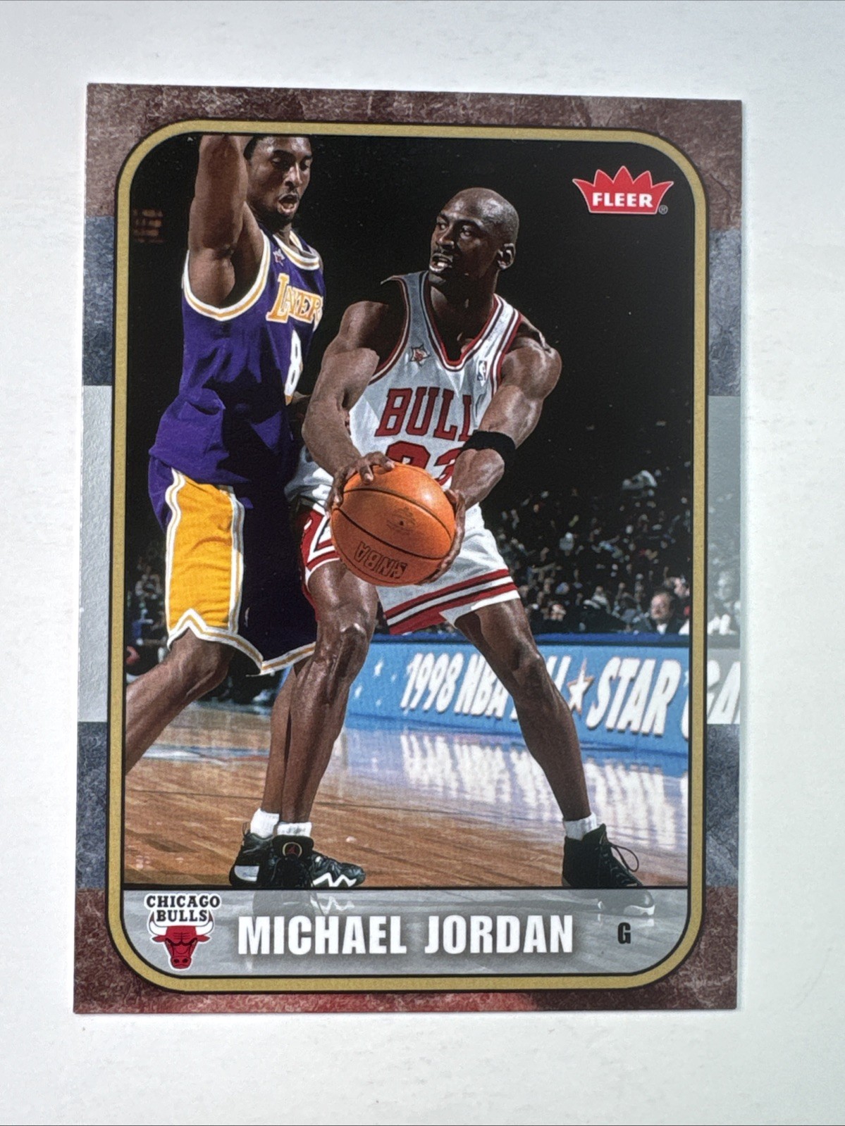 2007-08 Fleer NBA Basketball #92 Michael Jordan - Kobe Guarding Jordan ...
