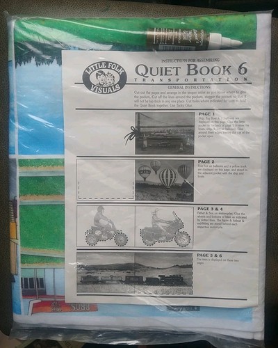 LITTLE FOLKS VISUAL QUIET BOOK 6 ~ FELT KIT "TRANSPORTATION" VIVID ...